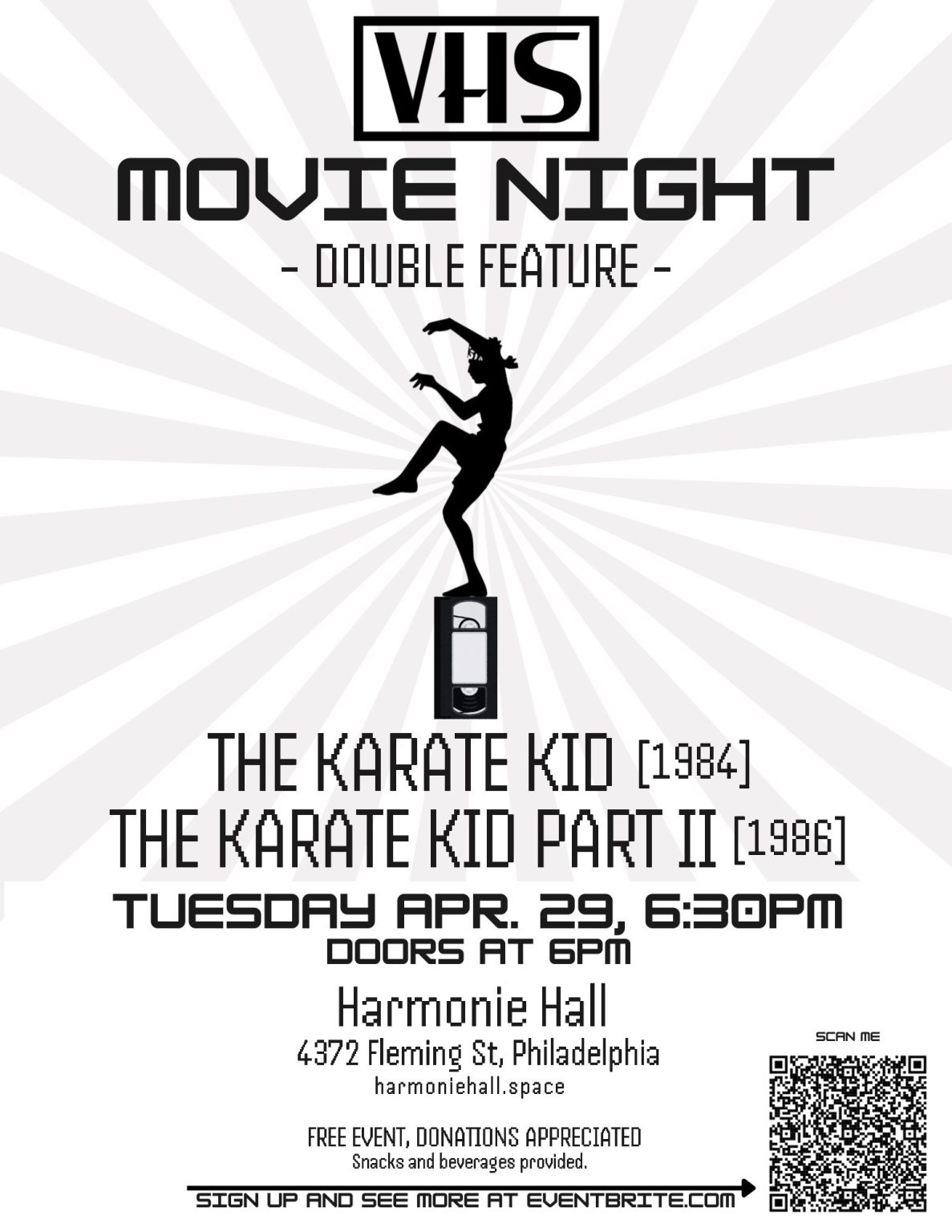 VHS Movie Night – Karate Kid 1 and 2